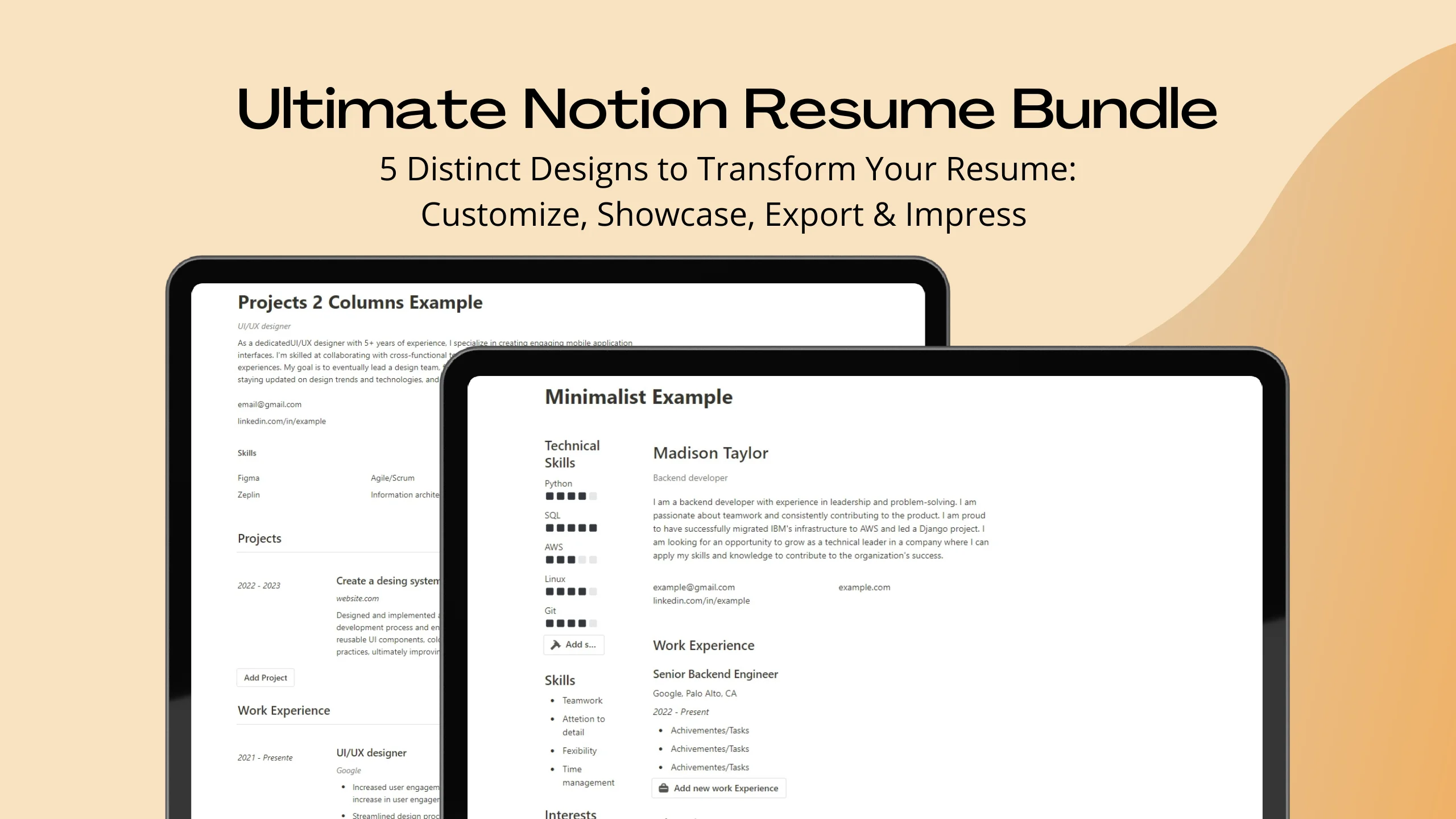 Ultimate Notion Resume Bundle - Notionland Template Gallery